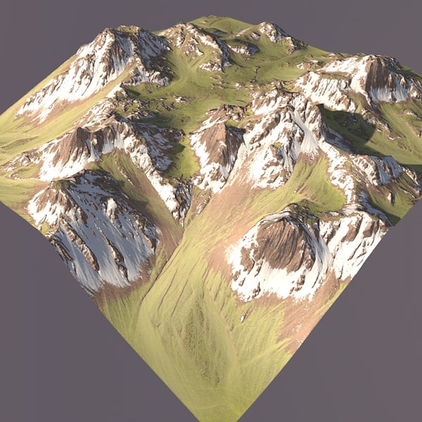 mountain maps terrain 3d model