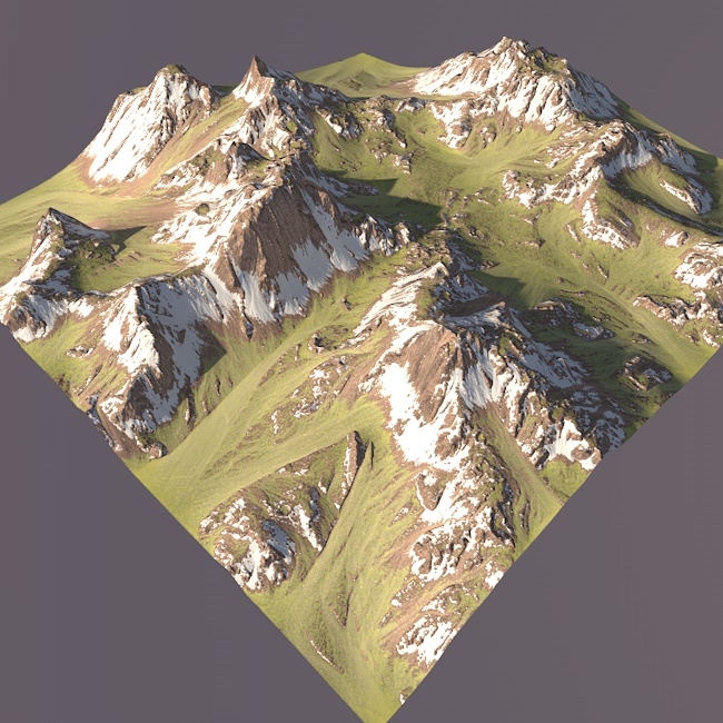 mountain maps terrain 3d model