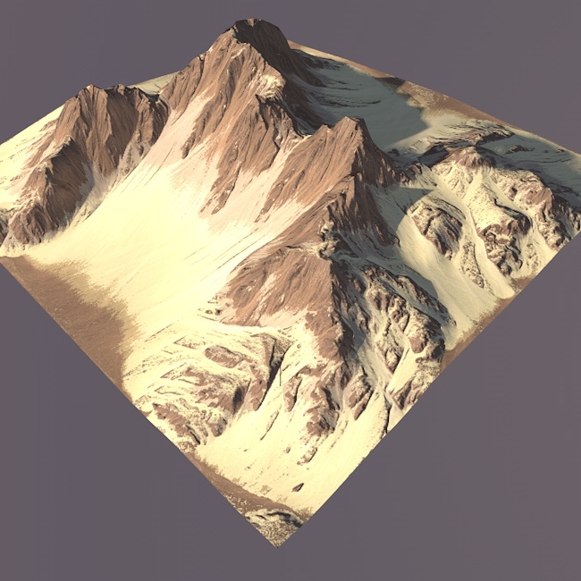 maya mountain maps terrain
