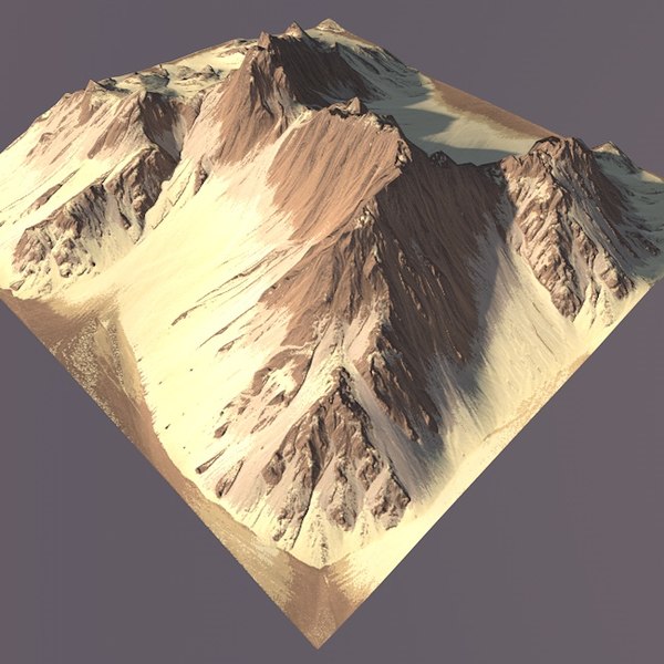 maya mountain maps terrain