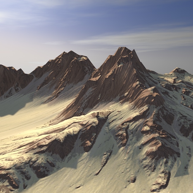 maya mountain maps terrain