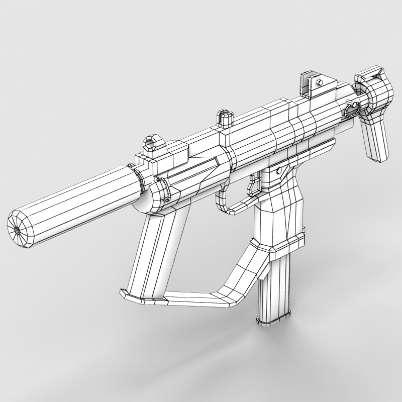 machine gun 3d model