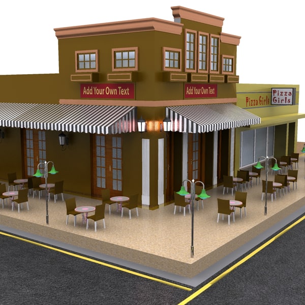 3d max fast food restaurant