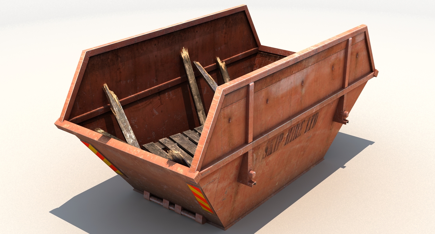 skip dumpster container 3d model