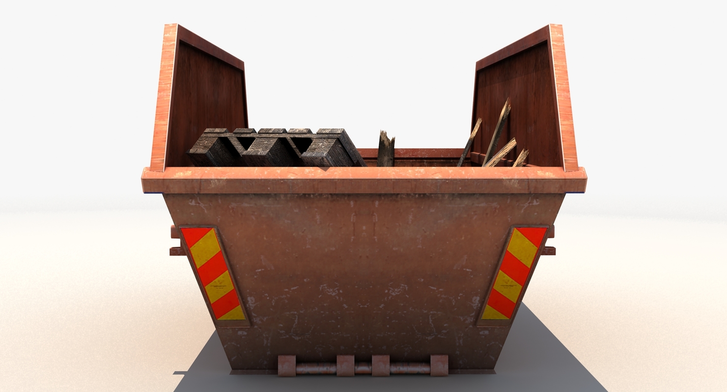 skip dumpster container 3d model