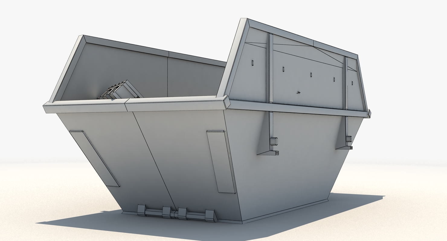 skip dumpster container 3d model