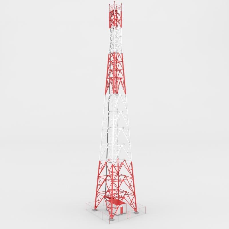 3d model communication tower