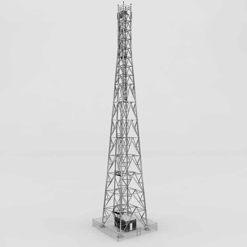 3d model communication tower