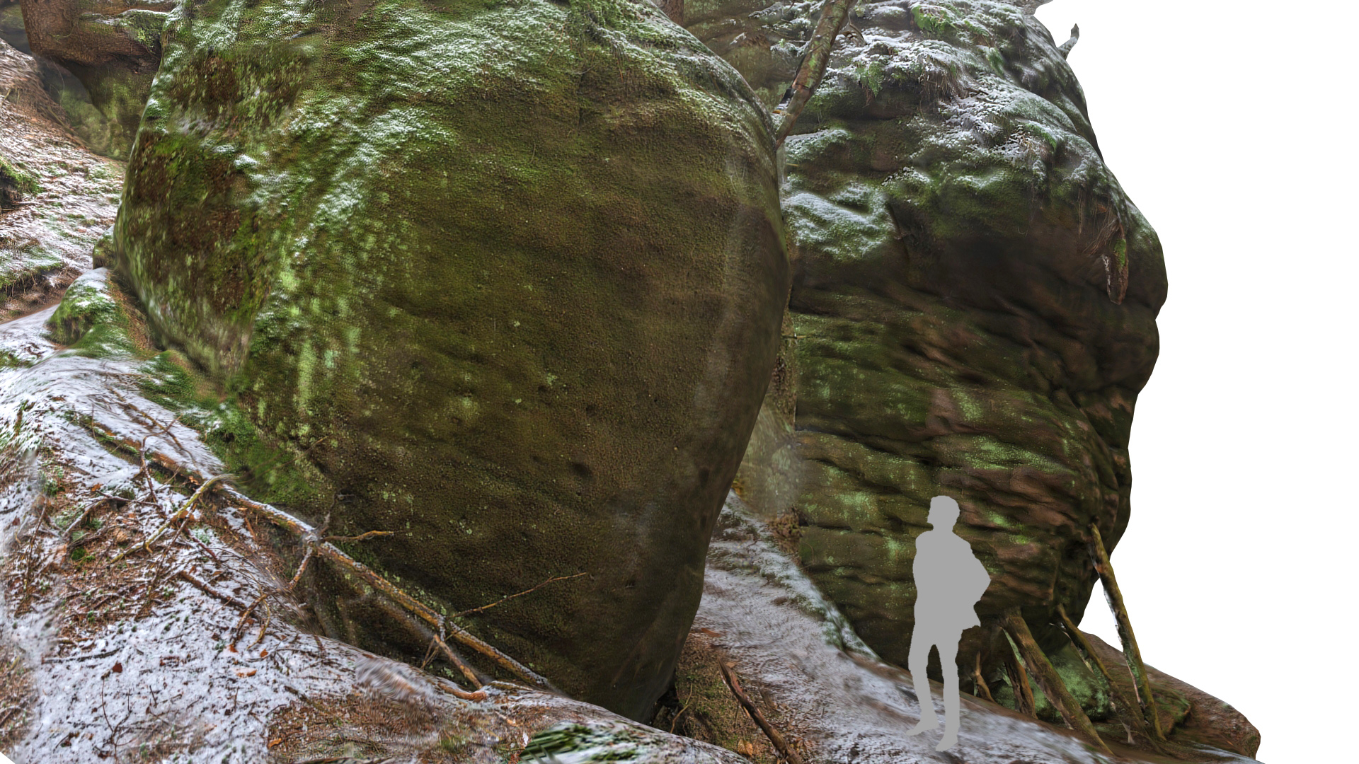 3d model of stone boulders scanned