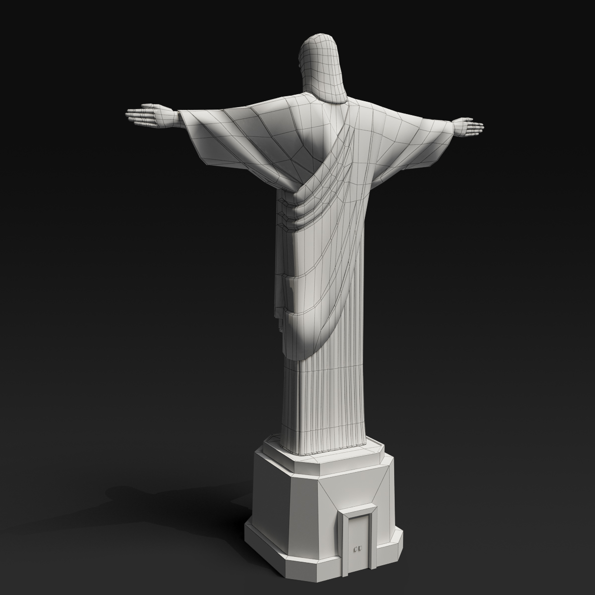 christ statue 3d model
