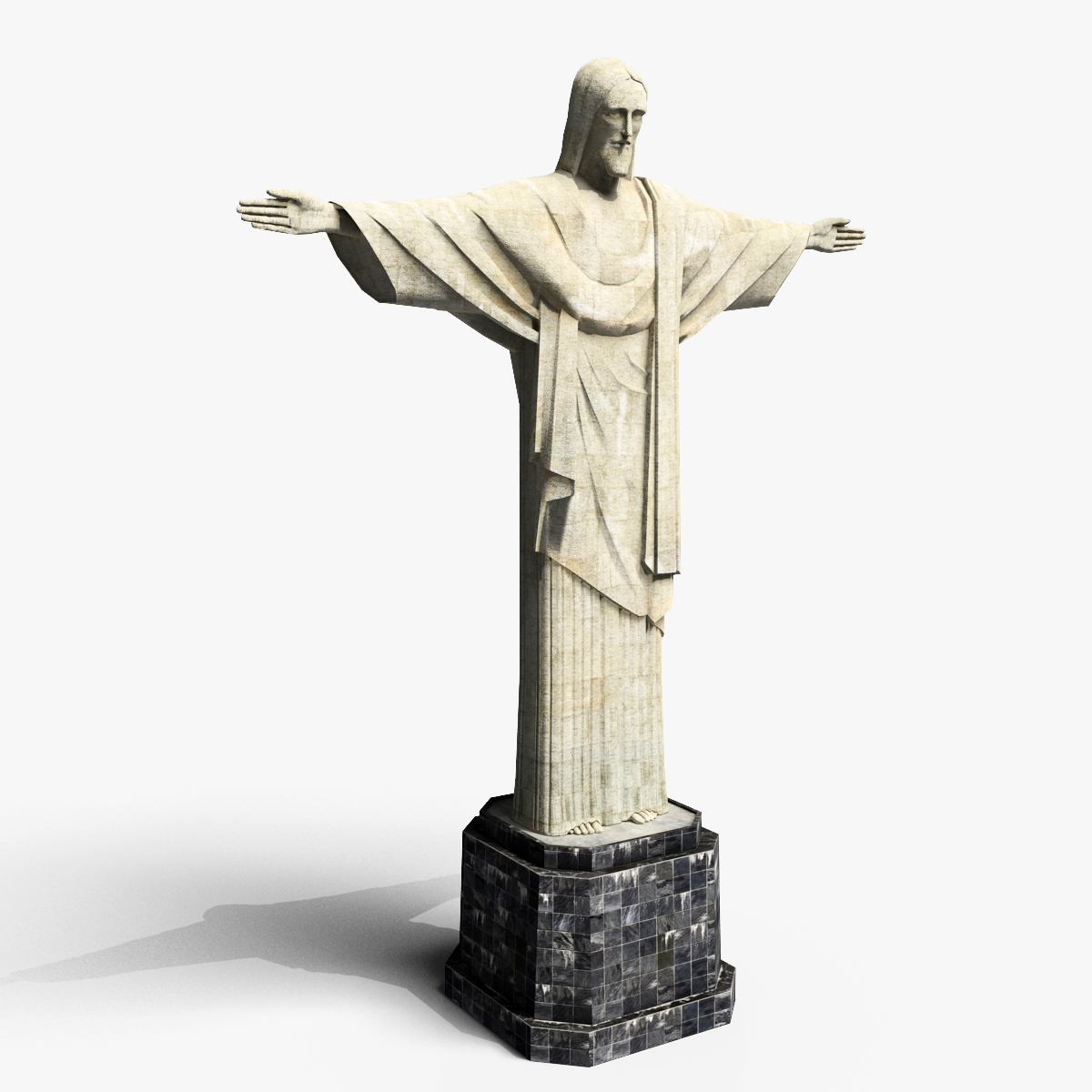 christ statue 3d model