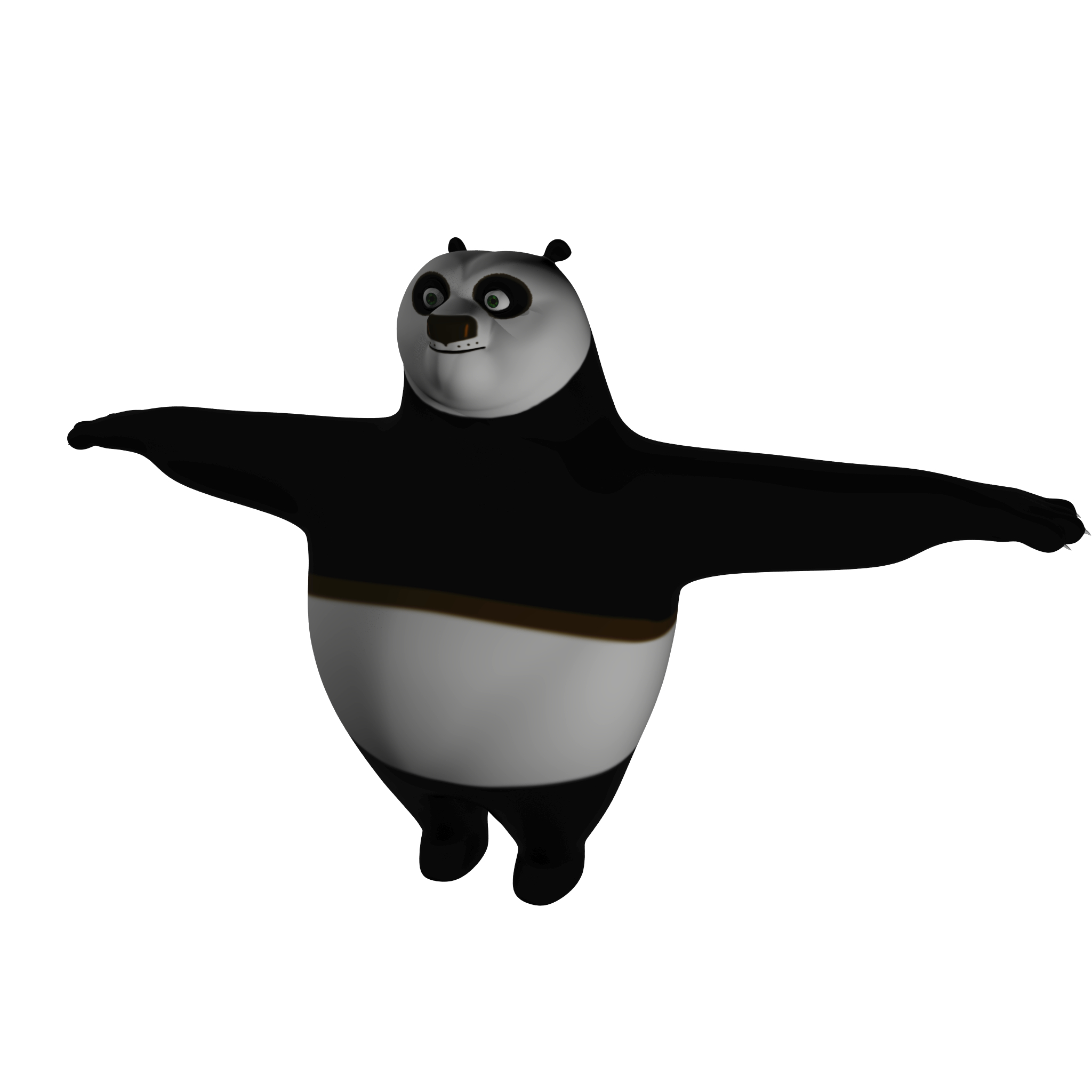 3d model kung fu panda fur