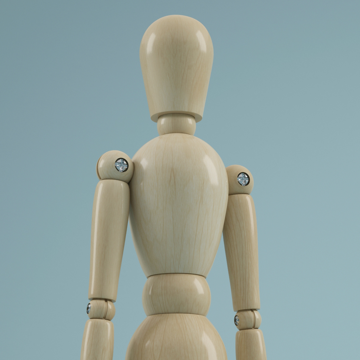 3ds max wooden mannequin wood