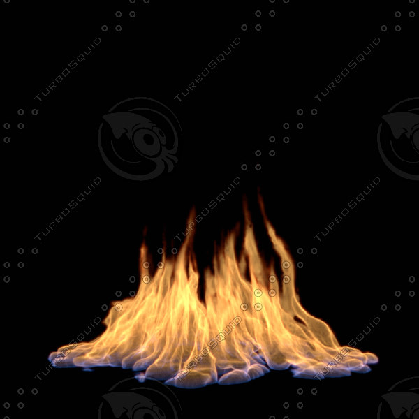 3d model of animation sequence render flame