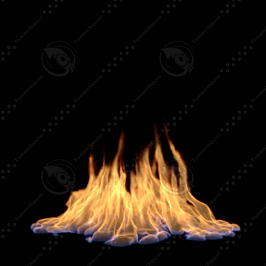 3d model of animation sequence render flame
