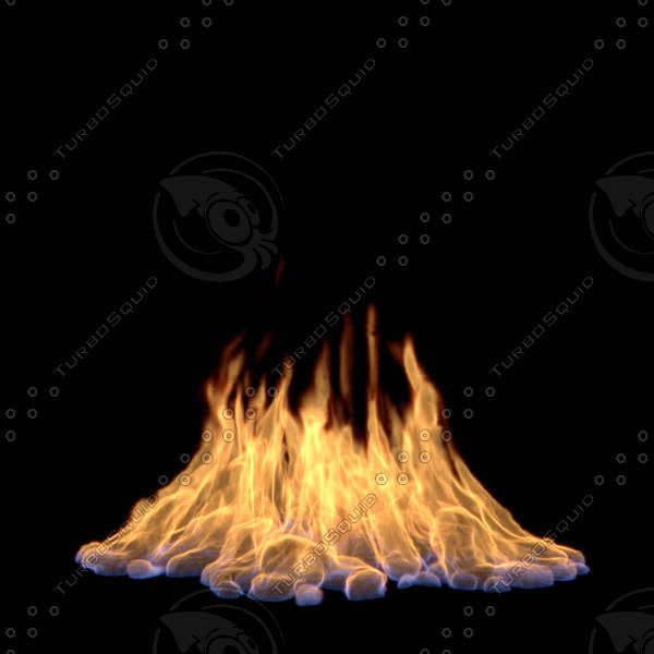 3d model of animation sequence render flame