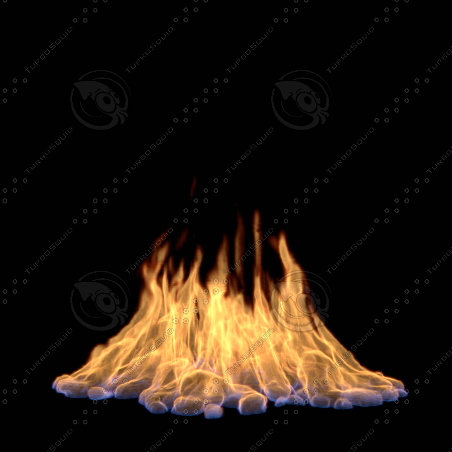 3d model of animation sequence render flame