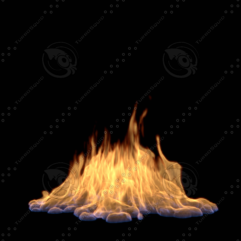 3d model of animation sequence render flame