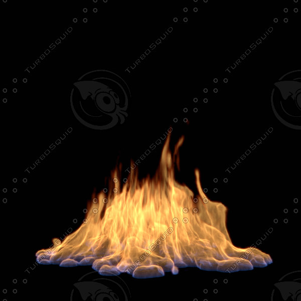 3d model of animation sequence render flame