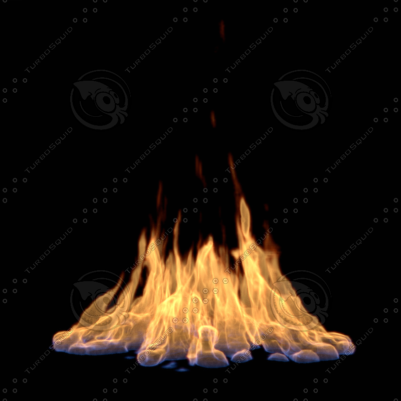 3d model of animation sequence render flame