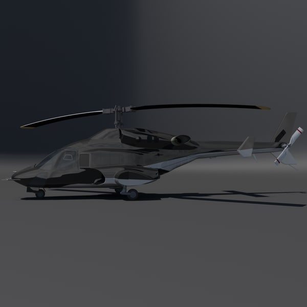 3d model airwolf weapons helcopter