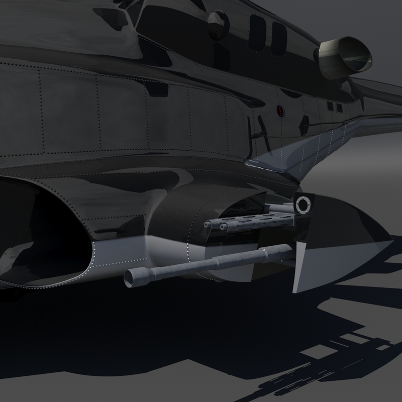 3d model airwolf weapons helcopter