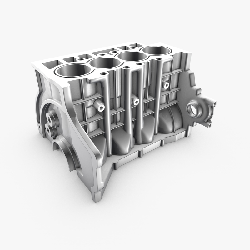 modelo 3d Bloque de motor genérico de 4 cilindros - TurboSquid 894411