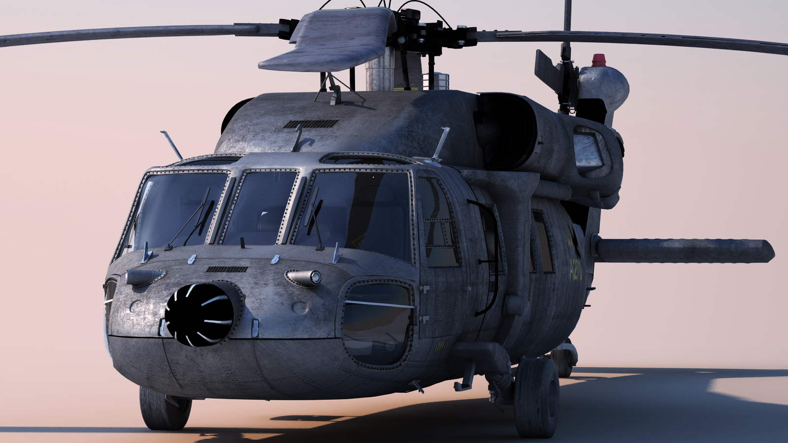 uh-60 black hawk vip 3d max