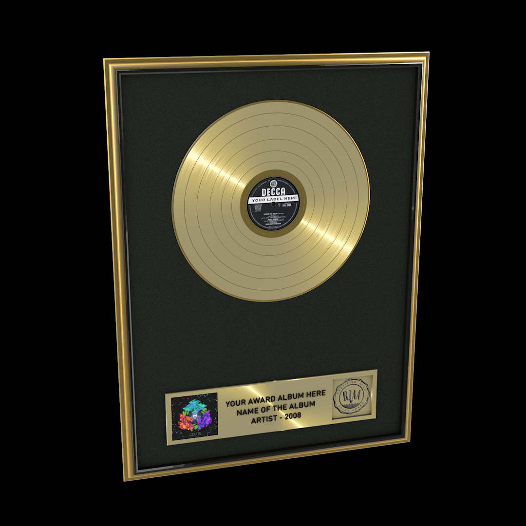 gold record 3d c4d