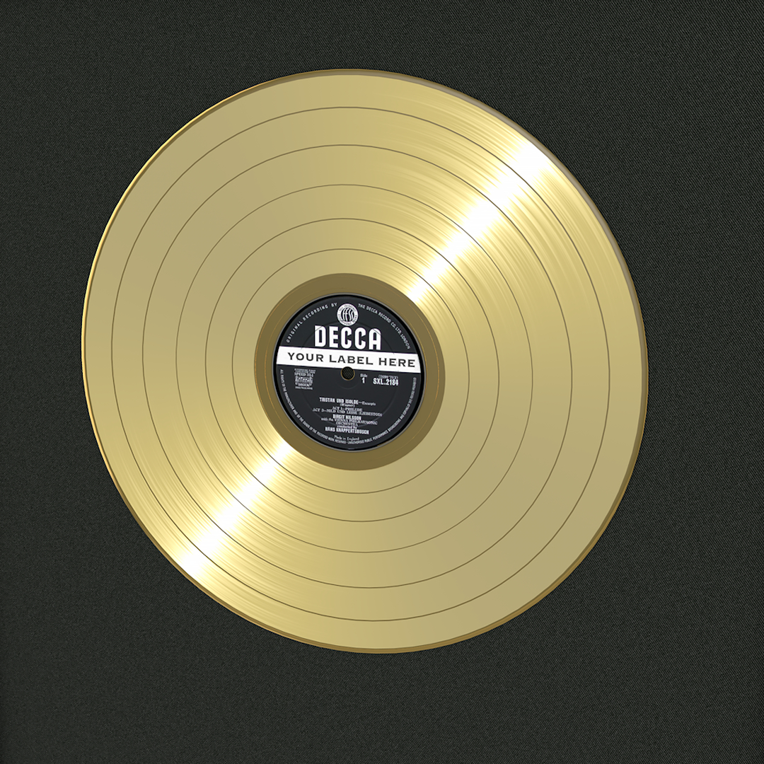 gold record 3d c4d