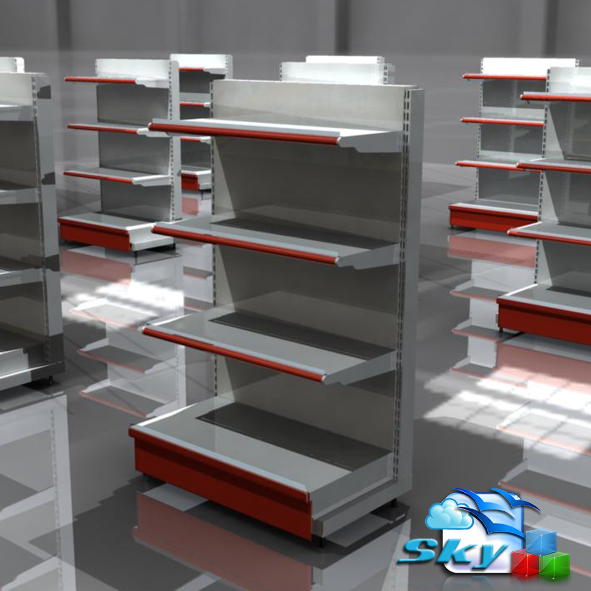 product caps end racks 3d model