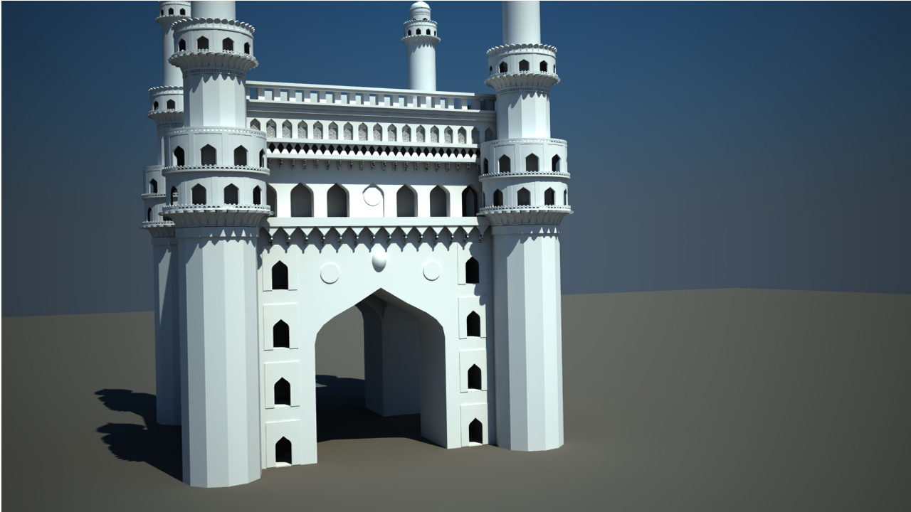3d model charminar