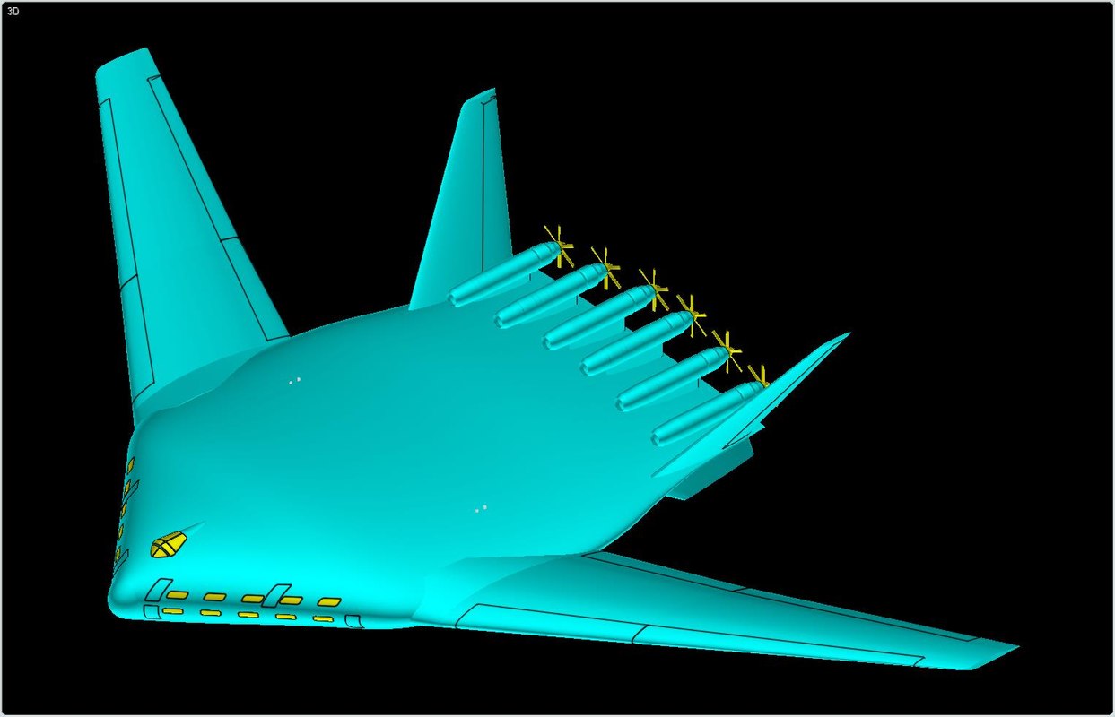 tu-404 mega transport solid 3d model