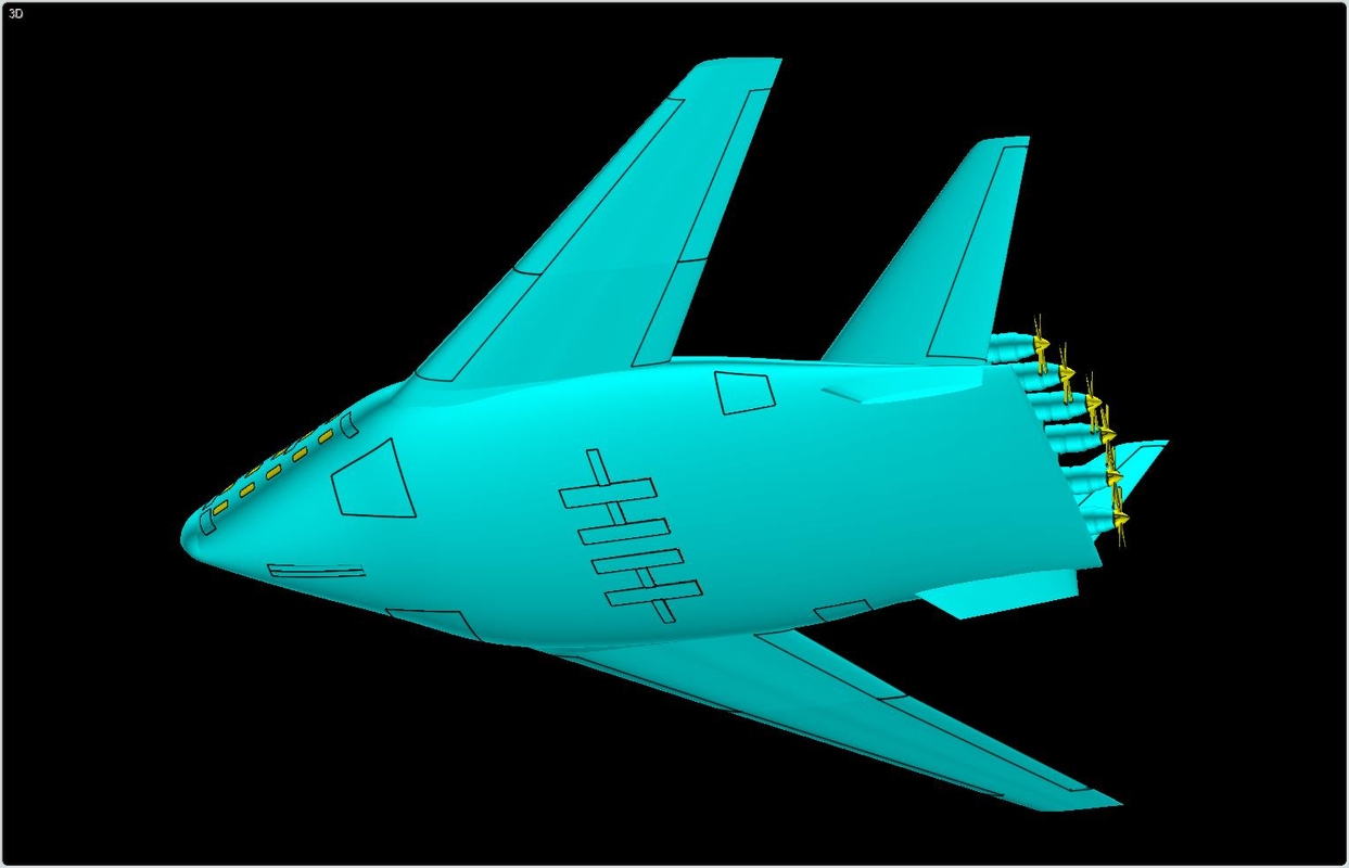 tu-404 mega transport solid 3d model