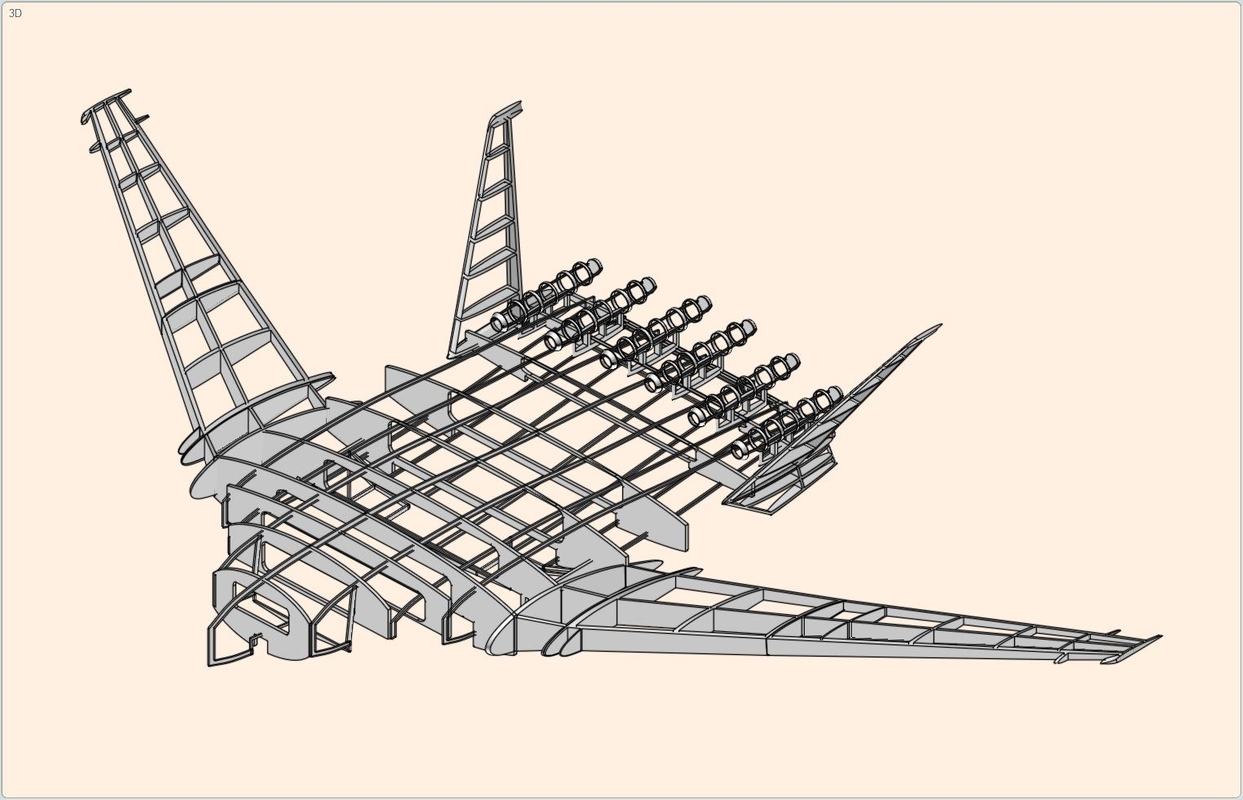 tu-404 mega transport solid 3d model