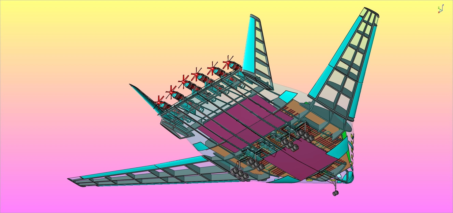 tu-404 mega transport solid 3d model