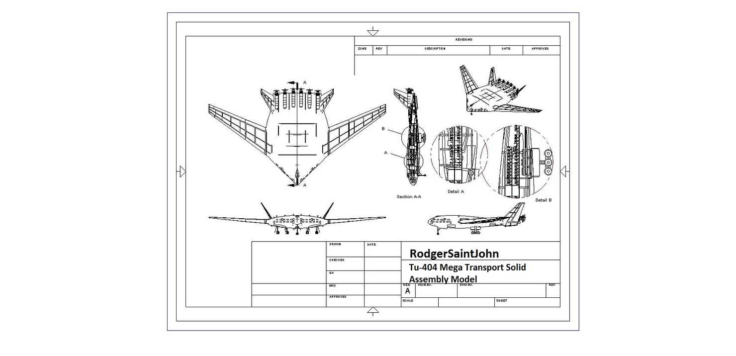 tu-404 mega transport solid 3d model