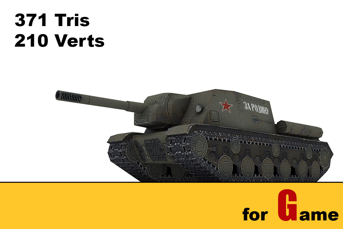 3d ww ii soviet tank model