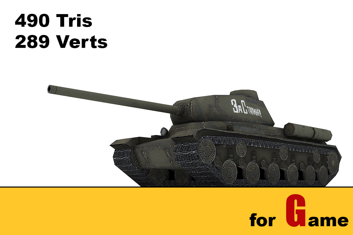 3d ww ii soviet tank model