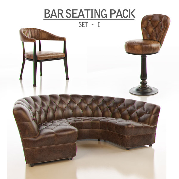 booth restaurant seating 3d model