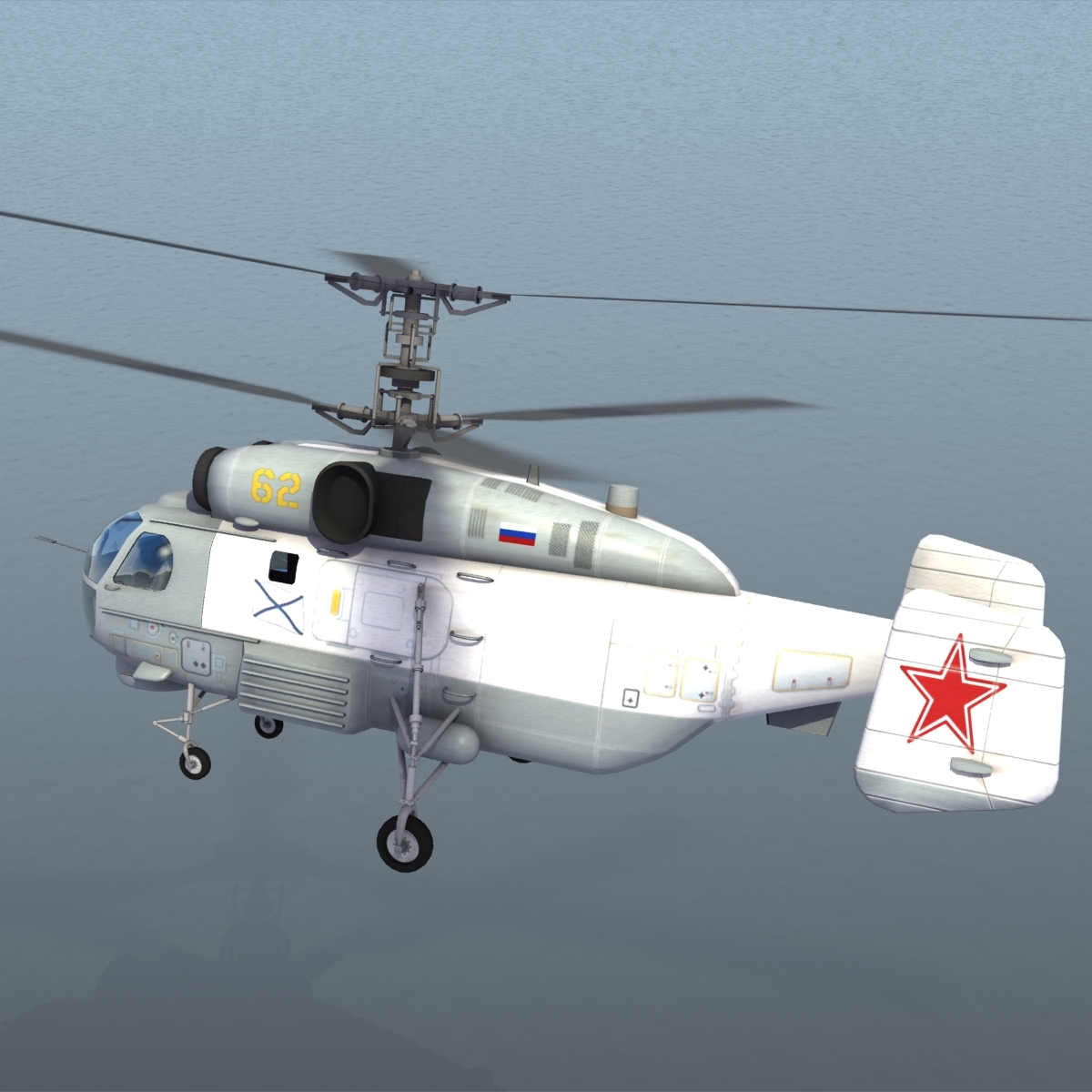 3d model ka-27 helix helicopter