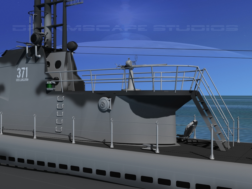 modèle 3D de Sous-marin SS290 USS Cisco VHP de la classe Balao ...
