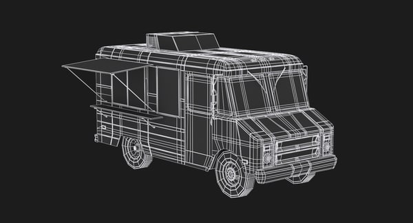 3d food truck model