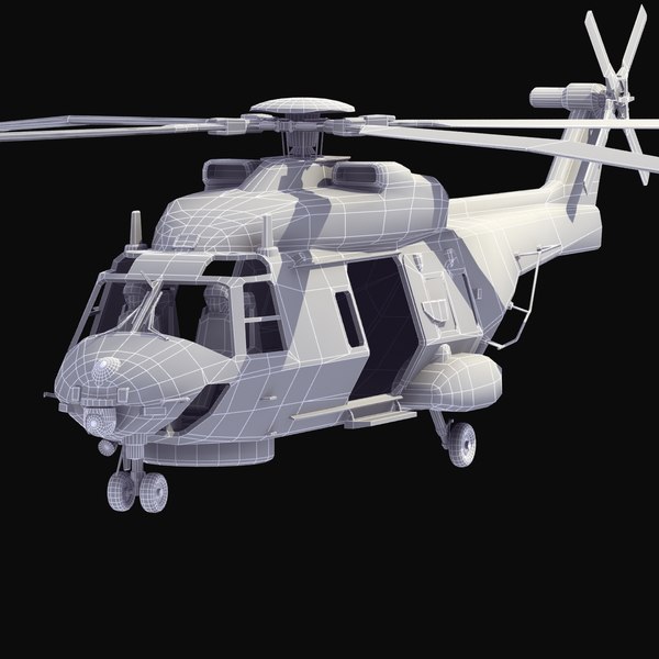 3d nfh nh90 helicopter dutch model