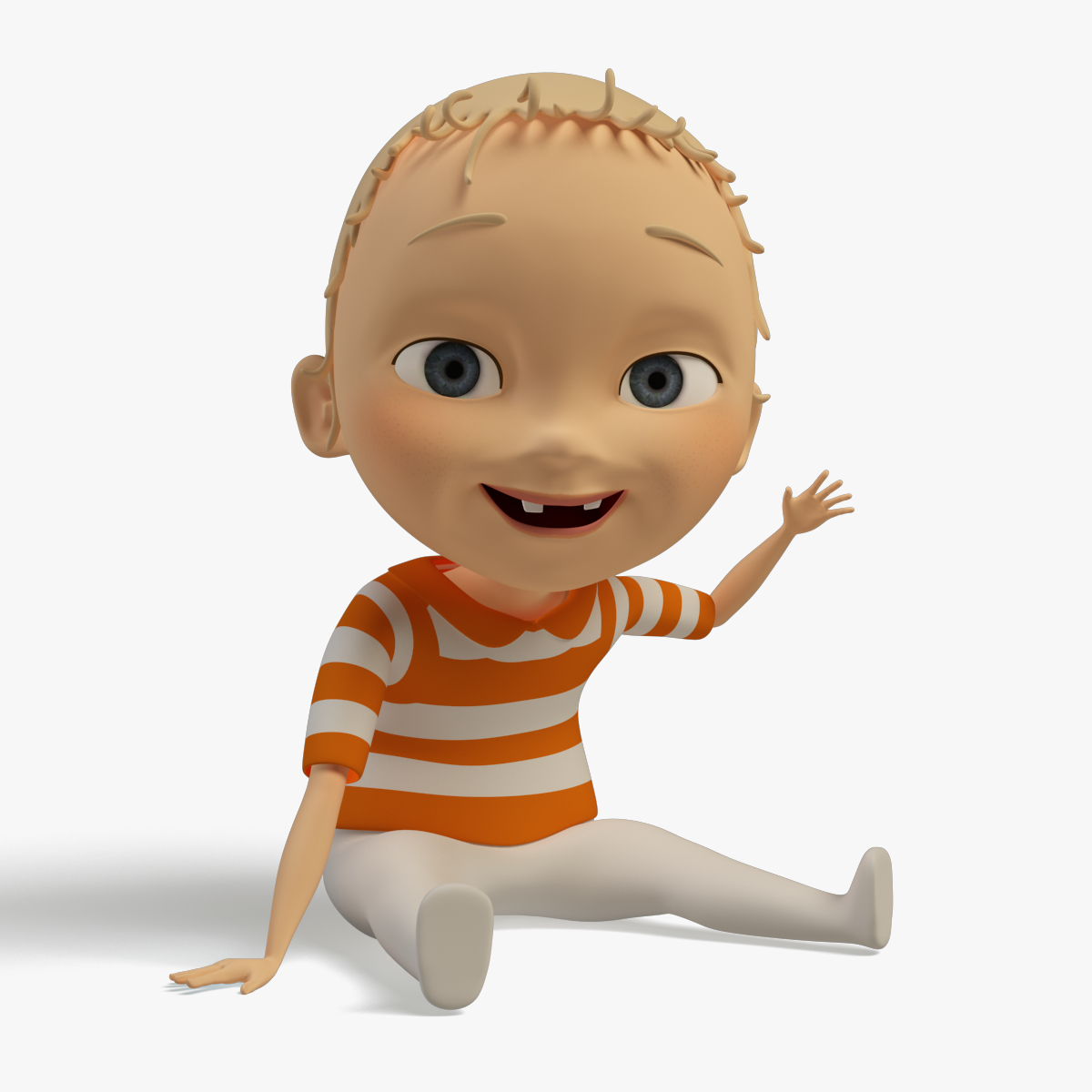 cartoon character baby 3d max