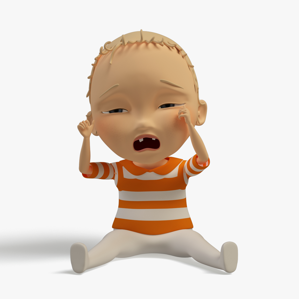 cartoon character baby 3d max