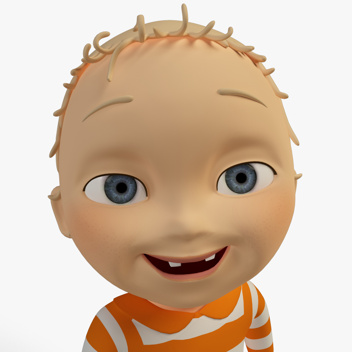 cartoon character baby 3d max