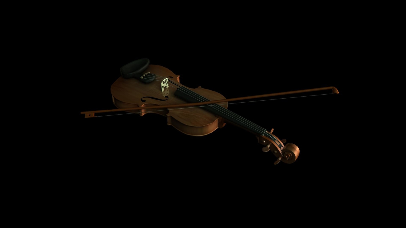 3d realistic violin model