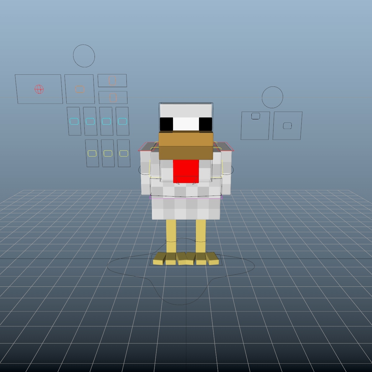 Modello 3D Pollo Minecraft - TurboSquid 895860