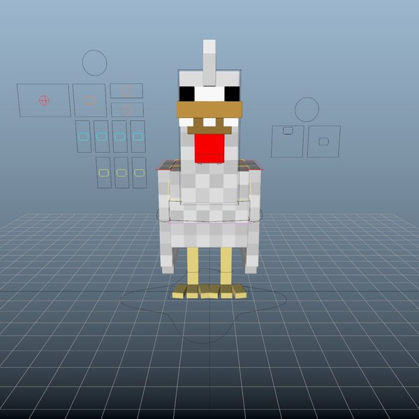 3d c4d chicken raptor rig